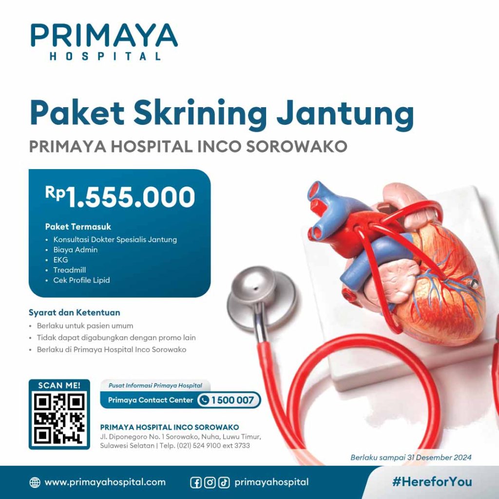 Paket MCU Jantung: Healthy Heart Screening - Silver - Primaya Hospital